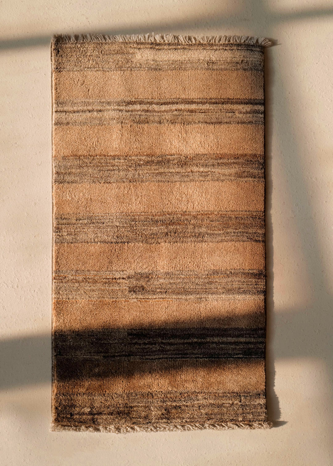 Sand Dune Stripes, Hand-Knotted Gabbeh Rug - Slow Roads